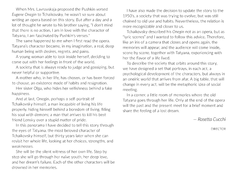 Eugene Onegin – Synopsis and Video Content